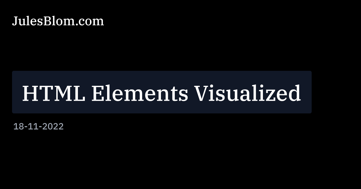 HTML Elements Visualized | JulesBlom.com